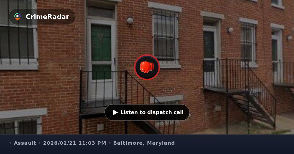 Man assaulting woman inside home on Bruce Street, Baltimore MD | CrimeRadar