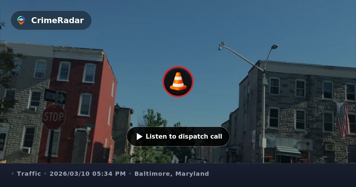 Traffic stop on 1500 block of Ramsay Street, Baltimore MD | CrimeRadar