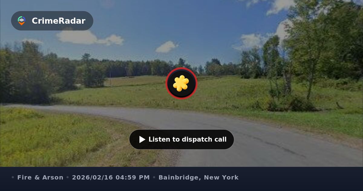 Barn fire at 593 Brackett Road, Norwich area; caller reports 96-foot ...