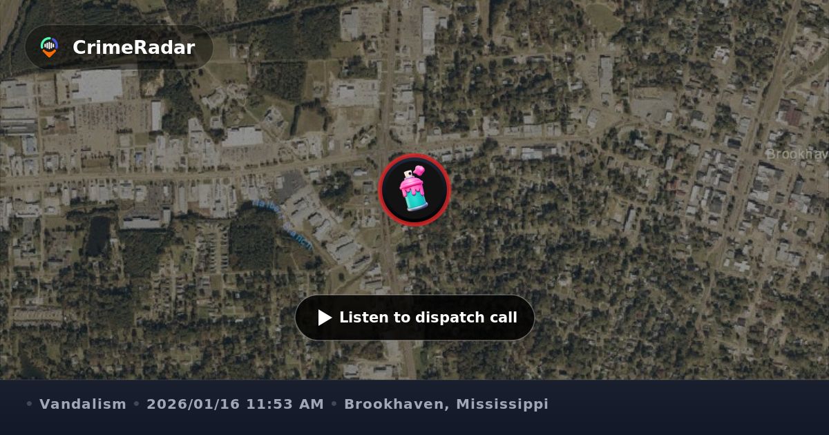 Property damage reported near Minnesota Ave, Brookhaven MS | CrimeRadar