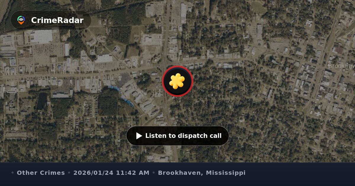 Possible follow-up report at police department, Brookhaven MS | CrimeRadar