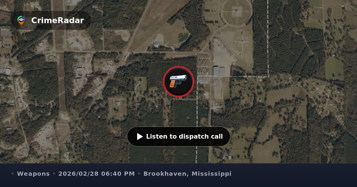 Gunshots and screaming near camper trailer, Brookhaven MS | CrimeRadar