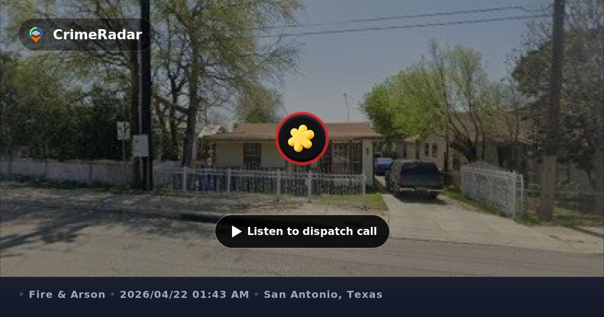 House fire on West Woodlawn Avenue, San Antonio TX | CrimeRadar
