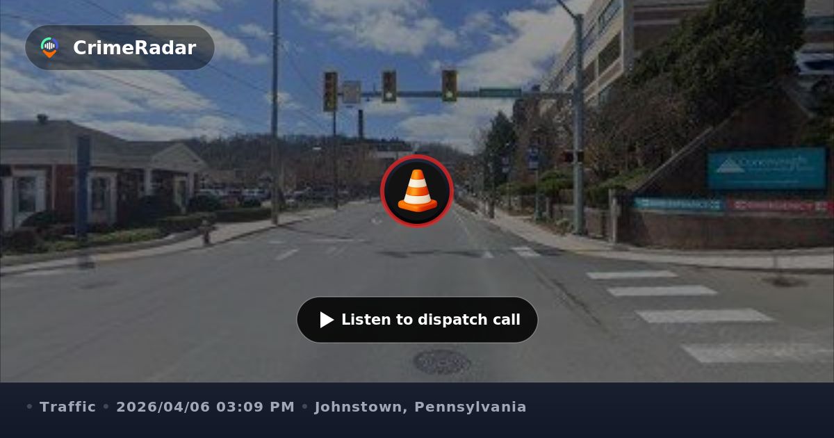 Traffic accident near main hospital intersection, Johnstown PA | CrimeRadar