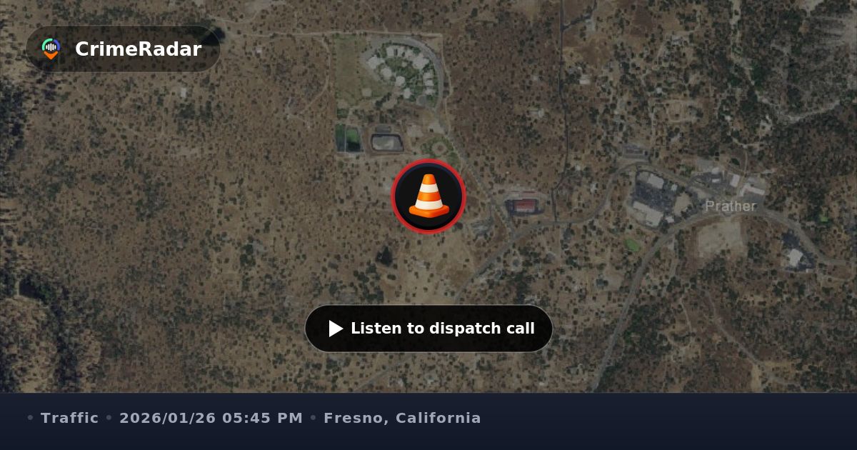 Traffic hazard involving vehicle near Auberry and Thunderbird, Fresno ...