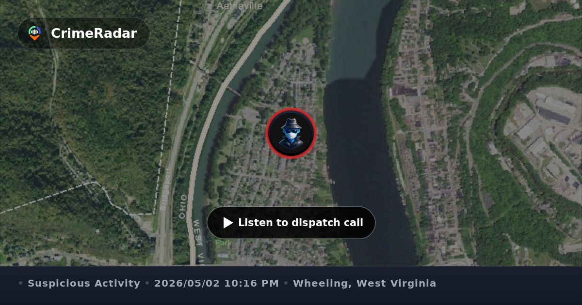 Suspicious people using drugs in detached garage, Wheeling WV | CrimeRadar