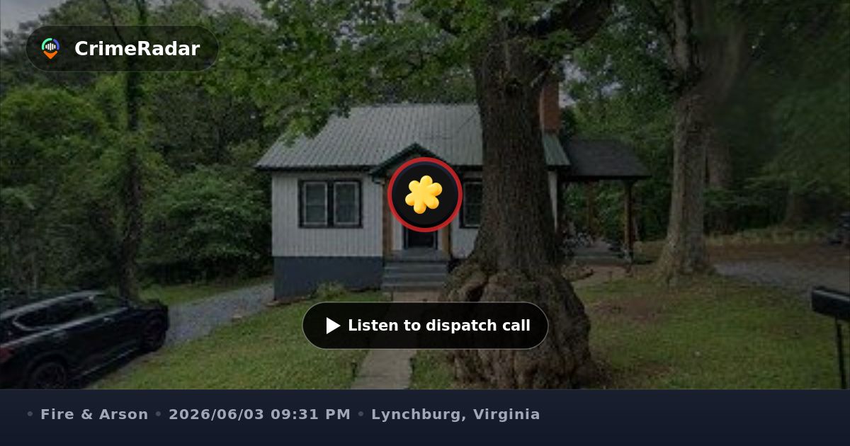 House fire with heavy smoke on Texas Avenue, Lynchburg VA | CrimeRadar