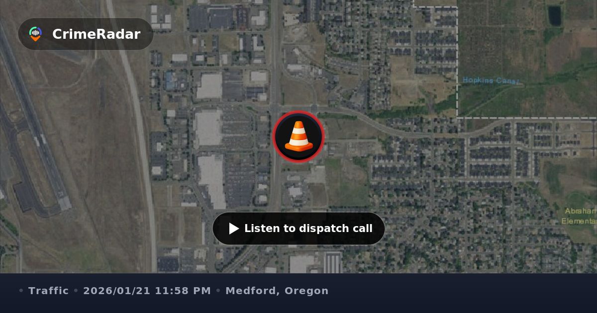 Minor vehicle crash near Crater Lake Highway, Medford OR | CrimeRadar