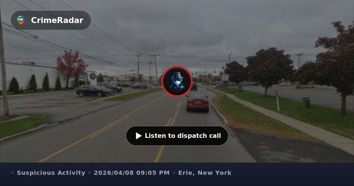 Suspicious vehicle in Dunkin parking lot, Erie County NY | CrimeRadar