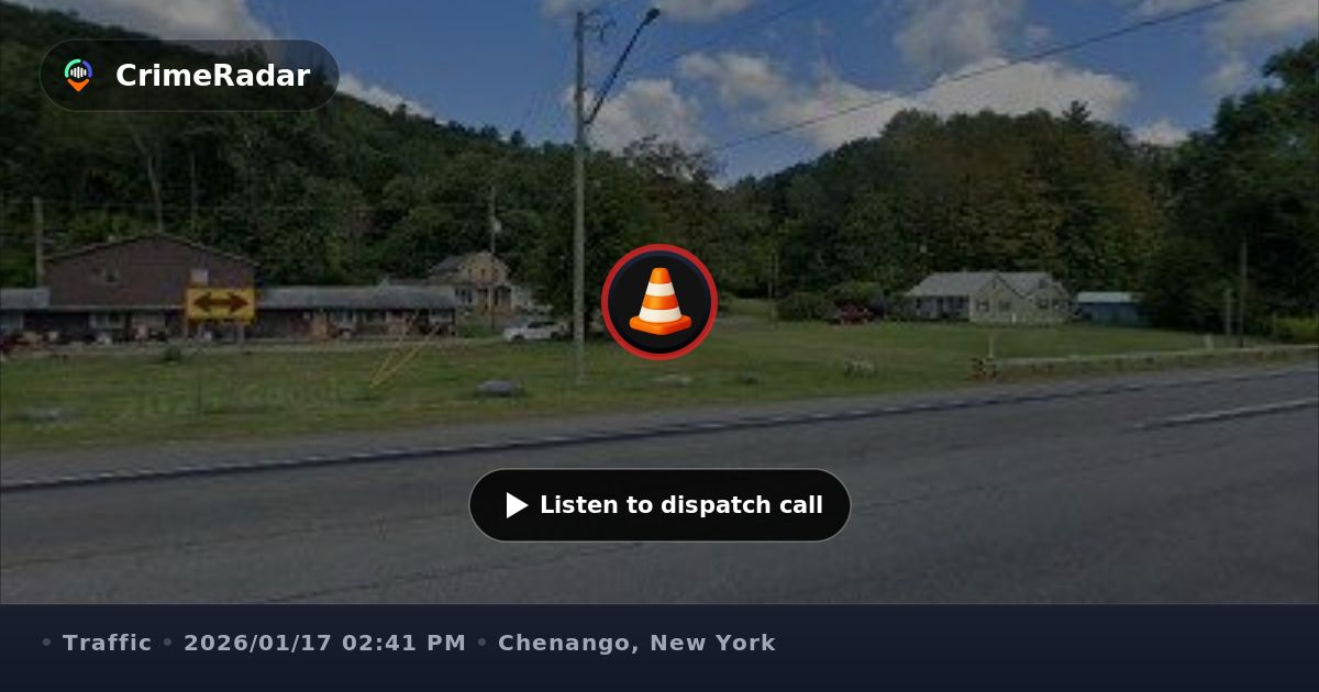 Traffic stop on Highway 12 for expired sticker, Chenango County NY ...