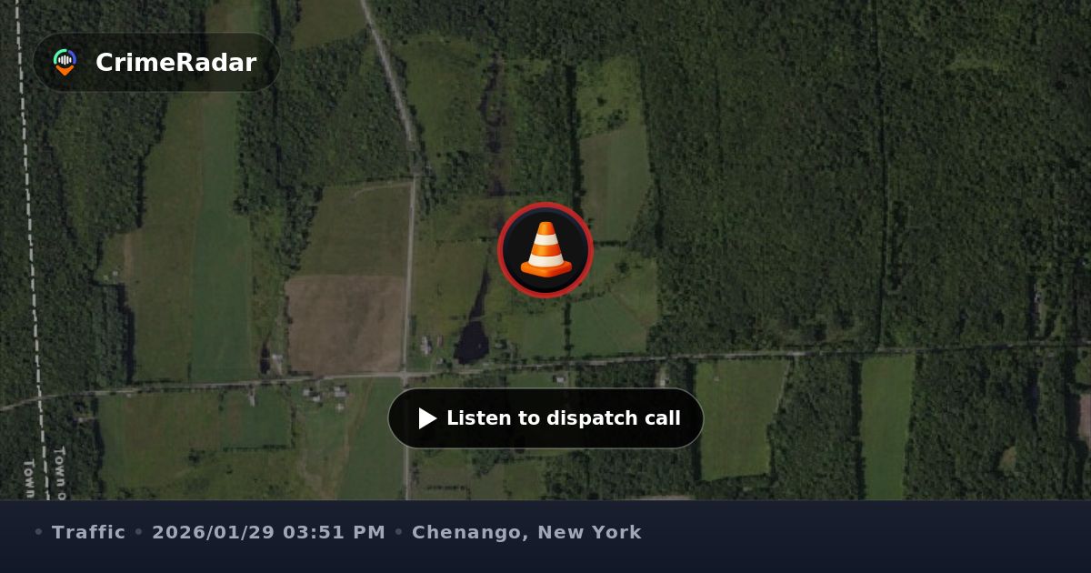 Minor crash reported near Center Rd and Billy Brown Rd, Chenango County ...