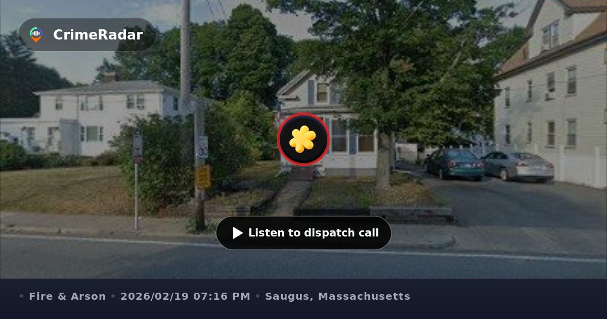 Structure fire response on Central Street in Saugus, Saugus MA | CrimeRadar