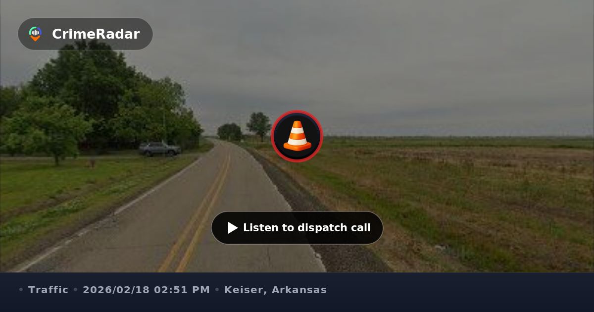 Vehicle ran off road on Highway 181 near Keiser, Keiser AR | CrimeRadar