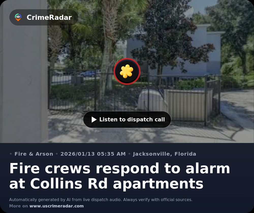Fire crews respond to alarm at Collins Rd apartments, Jacksonville FL ...