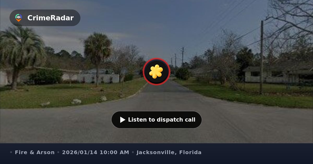 Possible house fire on Galway Ave, Jacksonville FL | CrimeRadar