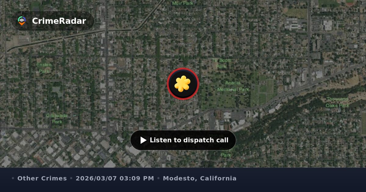 Officers meet reporting party near mall on James Street, Modesto CA ...