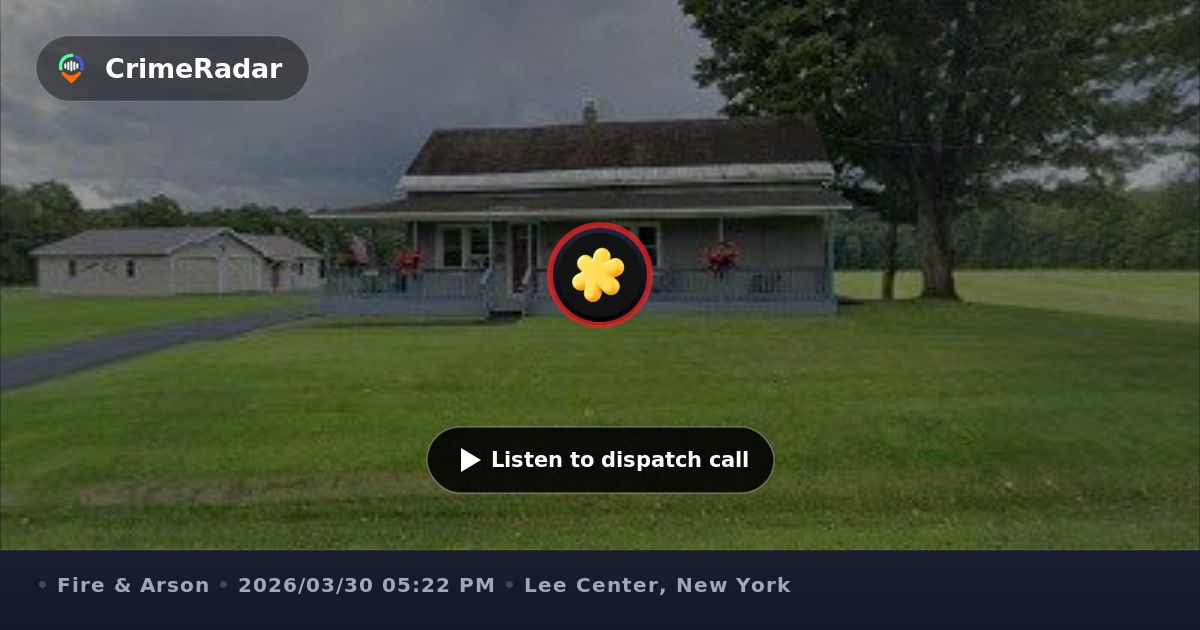 Large brush fire reported behind residence, Lee Center NY | CrimeRadar