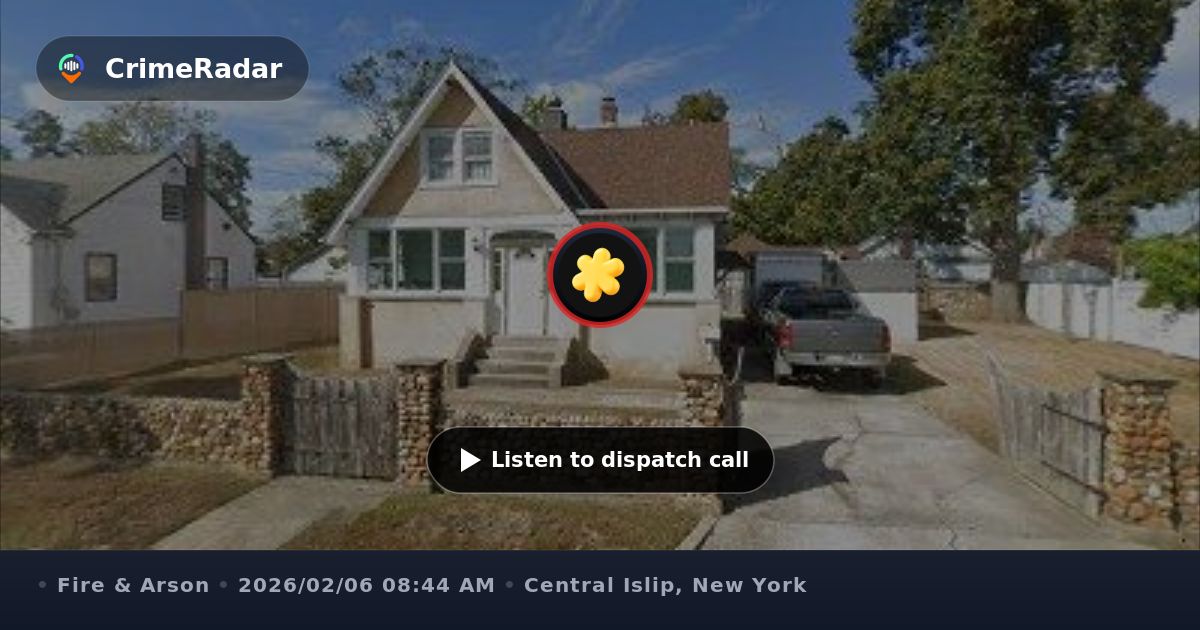 Active fire reported near Ackerman Street, Central Islip NY | CrimeRadar
