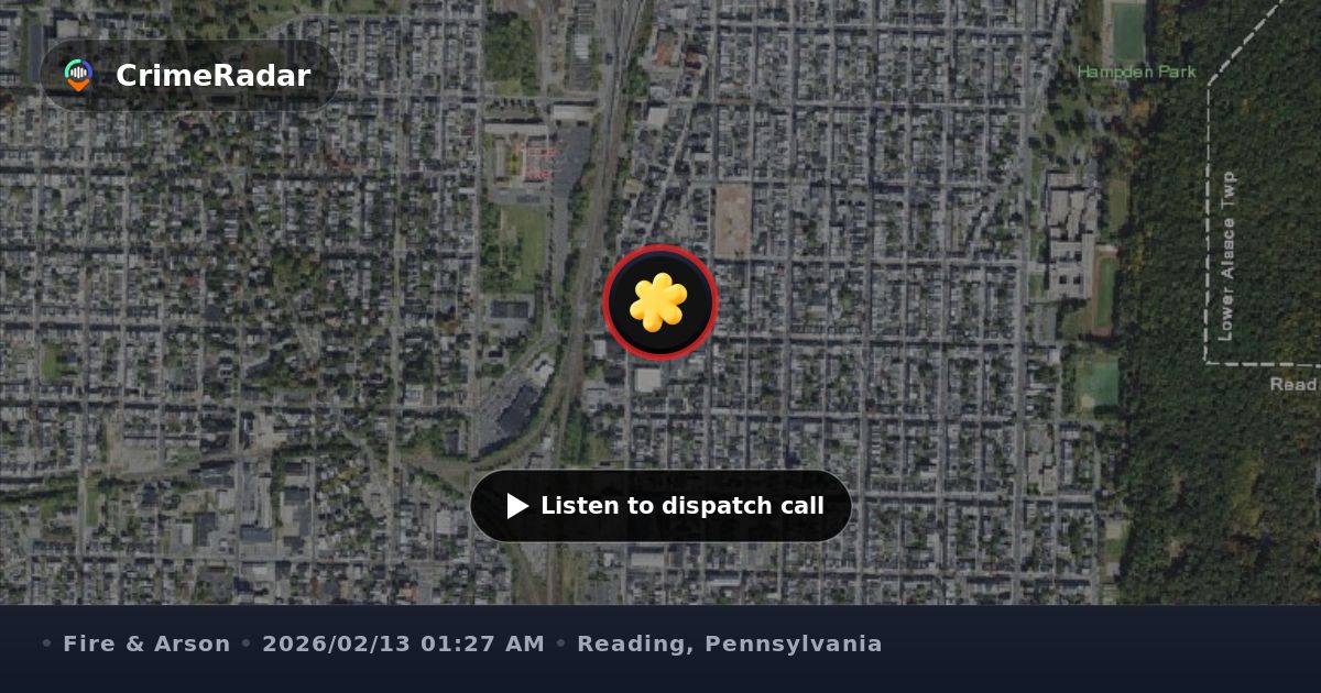 Fire alarm reported near Oley Street in Reading, Reading PA | CrimeRadar