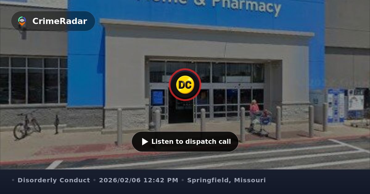 Disturbance reported at Kearney Walmart, Springfield MO | CrimeRadar