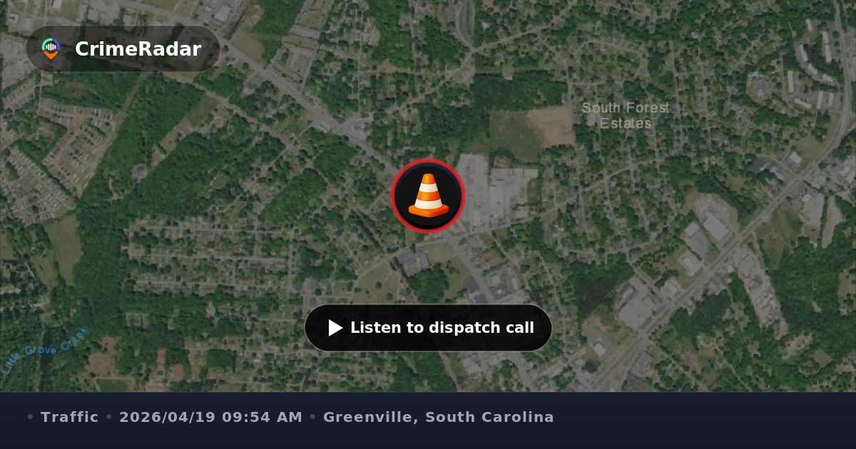 Traffic incident at Augusta Road and White Horse Road, Greenville ...