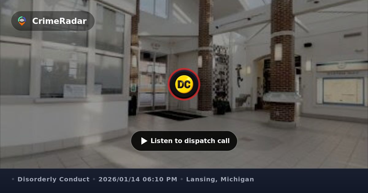 Disturbance reported at CATA Transportation Center, Lansing MI | CrimeRadar