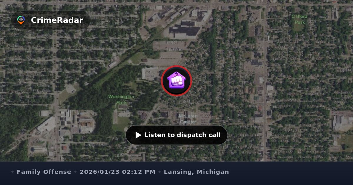 Possible domestic disturbance on Tenney St, Lansing MI | CrimeRadar