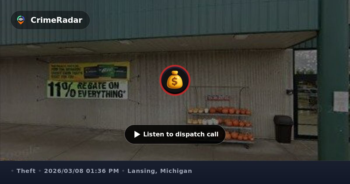 Retail theft in progress at Menards store, Lansing MI | CrimeRadar