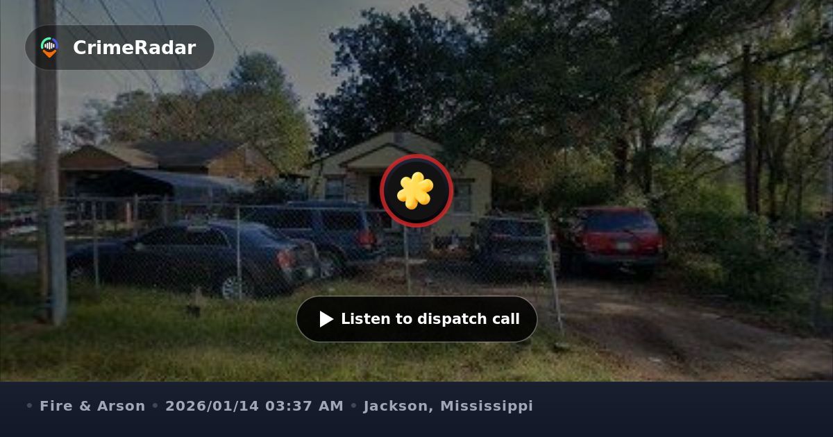 House fire response near Lampton Ave, Jackson MS | CrimeRadar