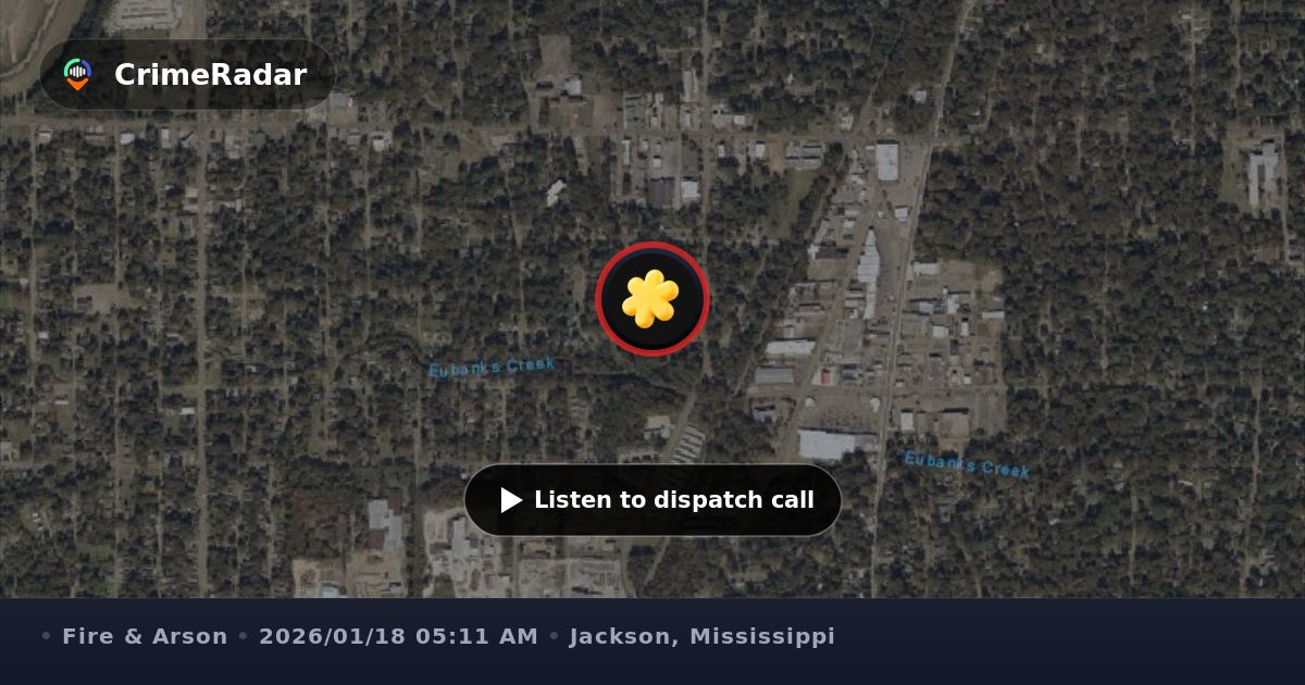 Possible trash fire near Eminence Row in Jackson, Jackson MS | CrimeRadar