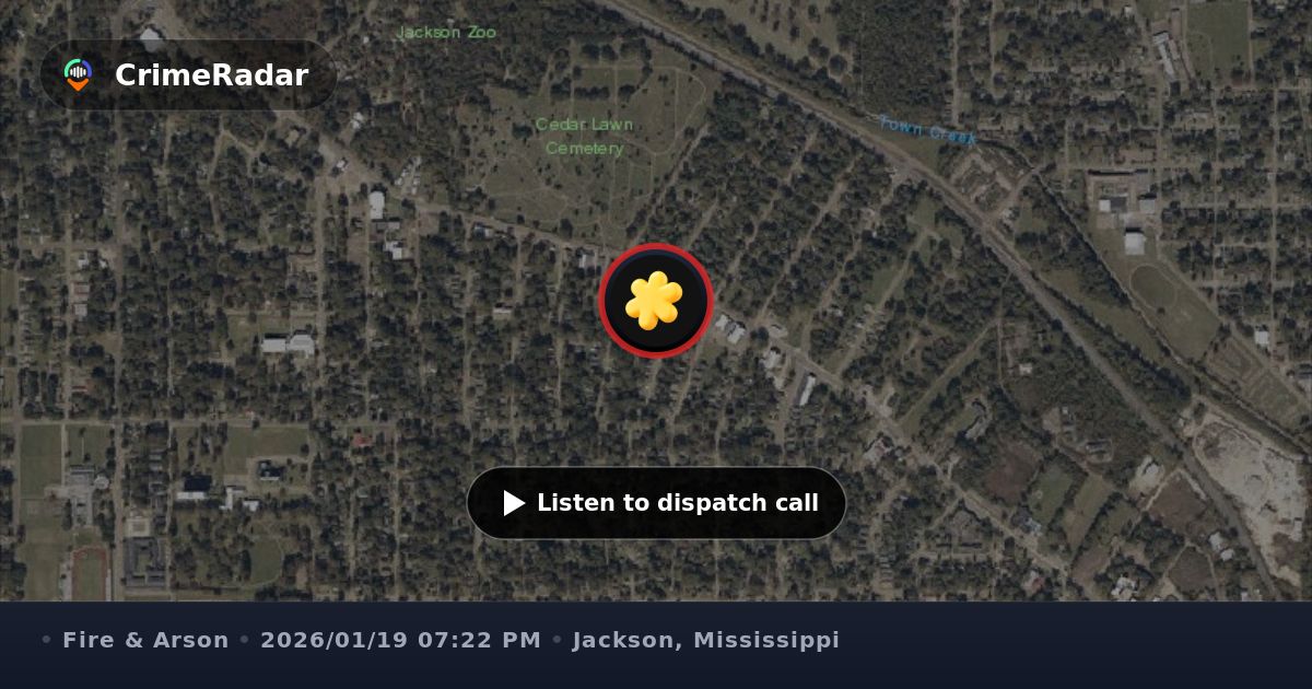 Apparent structure fire near Valley and St. Charles, Jackson MS ...