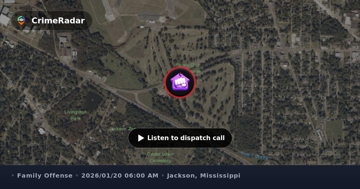 Possible family disturbance near Lexington Ave, Jackson MS | CrimeRadar
