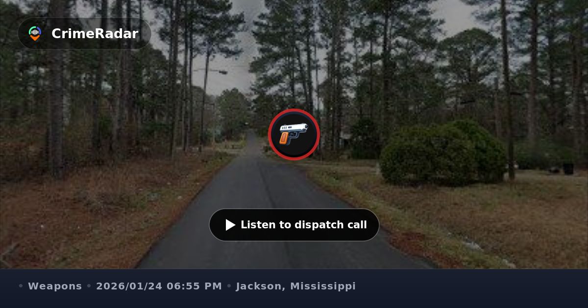 Officers check report of gun near Greenwood Ave, Jackson MS | CrimeRadar