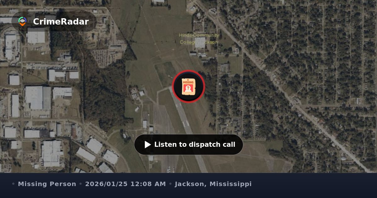 Possible missing person near Sunset Plaza, Jackson MS | CrimeRadar