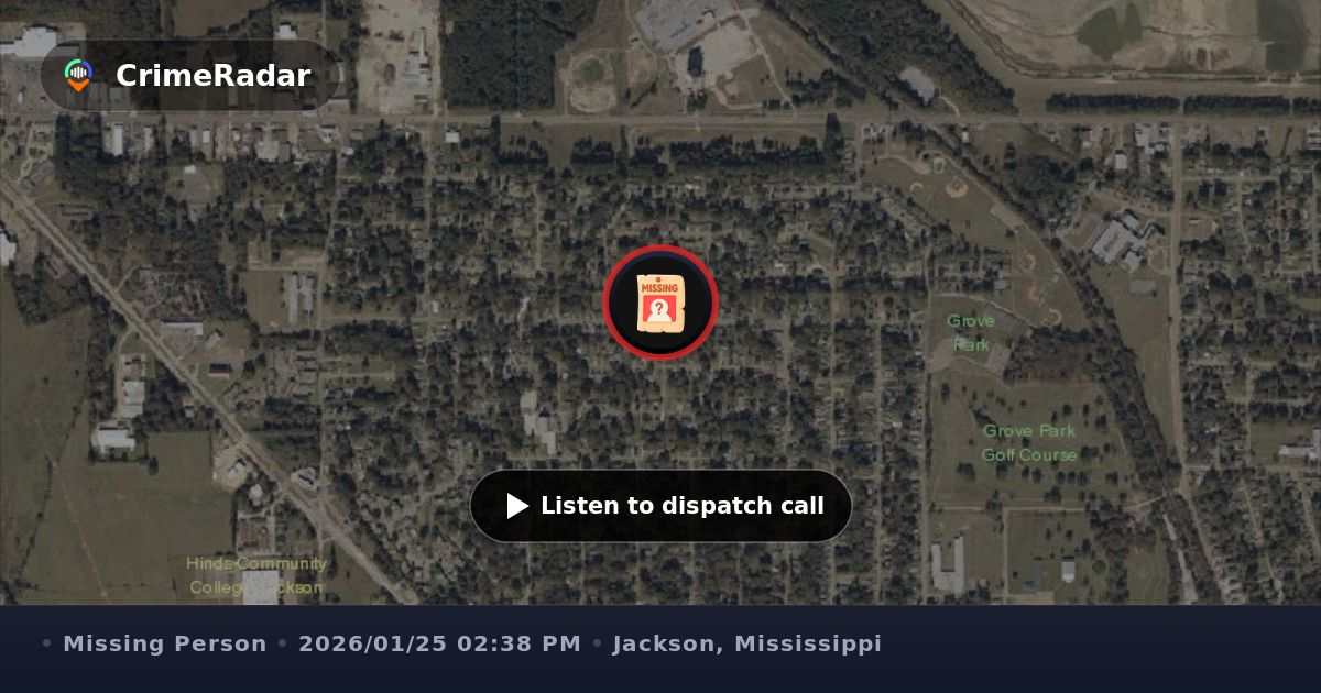 Possible welfare check near Idaho St, Jackson MS | CrimeRadar