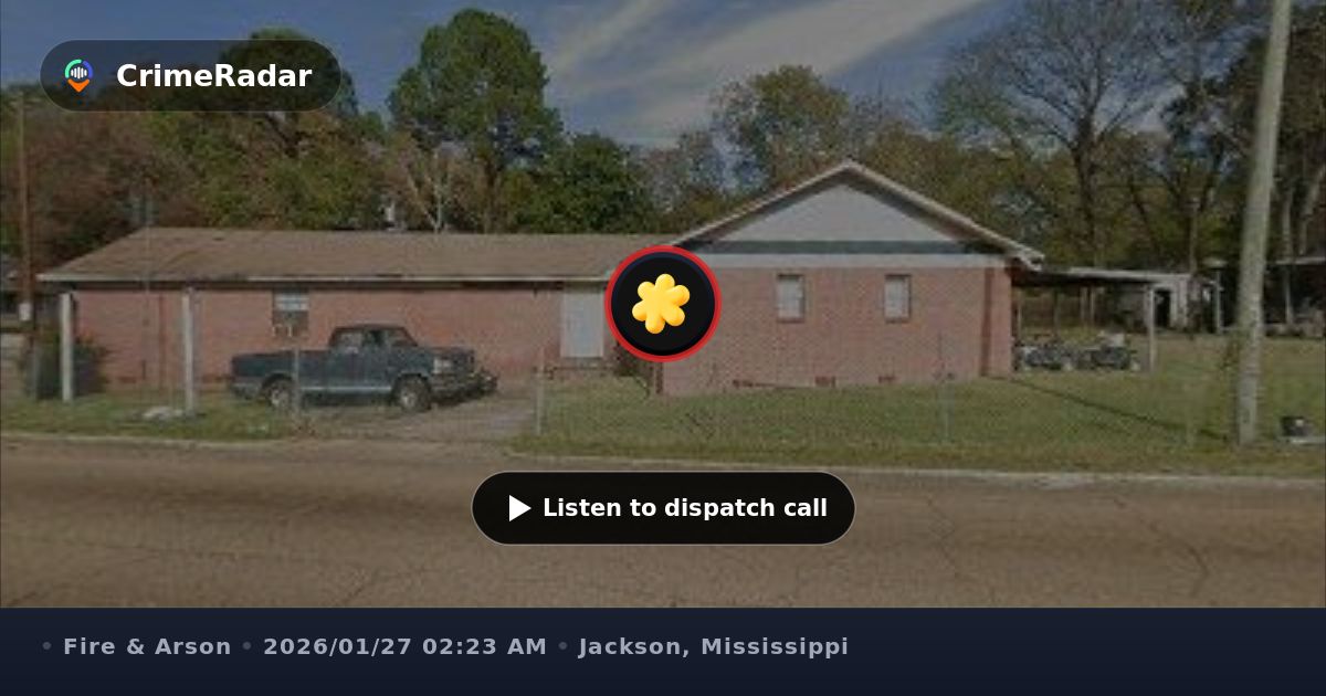 Fire crews tackle house blaze near Northside Dr, Jackson MS | CrimeRadar