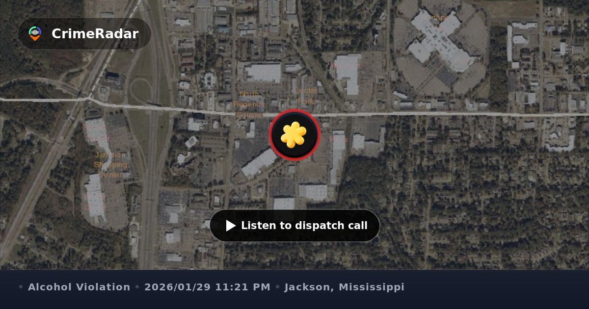Driver found asleep near Ridgewood Road, Jackson MS | CrimeRadar
