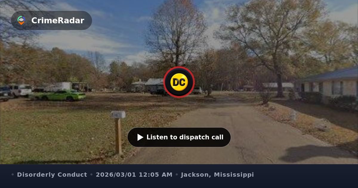 Noise complaint involving fraternity at Blue House, Jackson MS | CrimeRadar