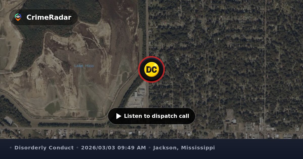 Man causing disturbance at Brinkley Drive home, Jackson MS | CrimeRadar