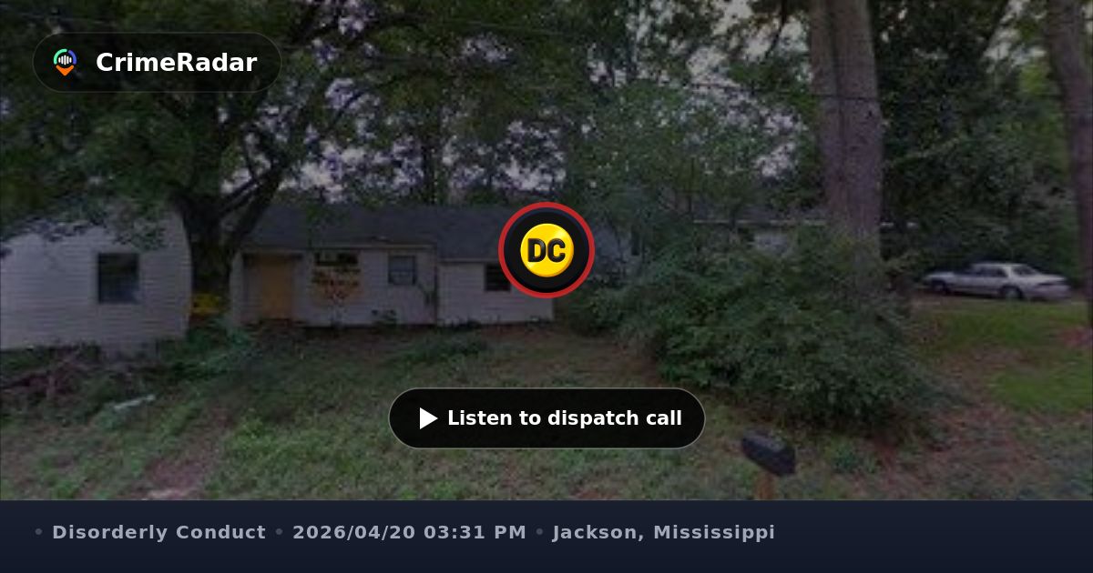 Disturbance reported at apartment on Rebelwood Drive, Jackson MS ...