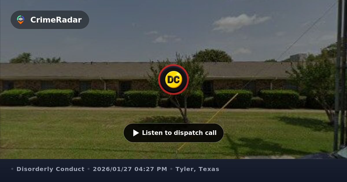 Possible disturbance at Rose Trail Rehab, Tyler TX | CrimeRadar