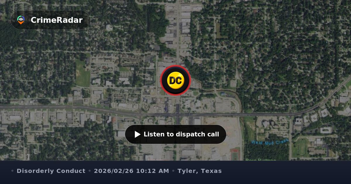 Rolling disturbance near Cotton Patch restaurant, Tyler TX | CrimeRadar