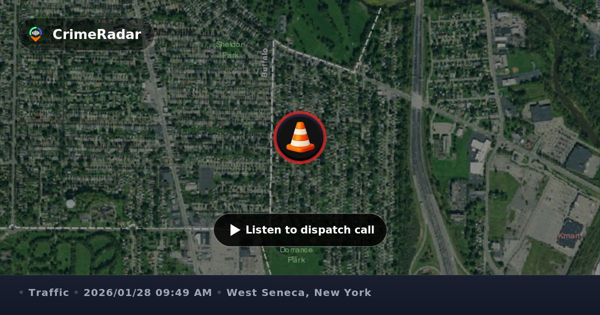 Car in ditch near Brookside Drive, West Seneca NY | CrimeRadar