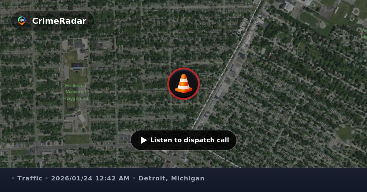 Three‑vehicle crash near Kelly and Moross, Detroit MI | CrimeRadar
