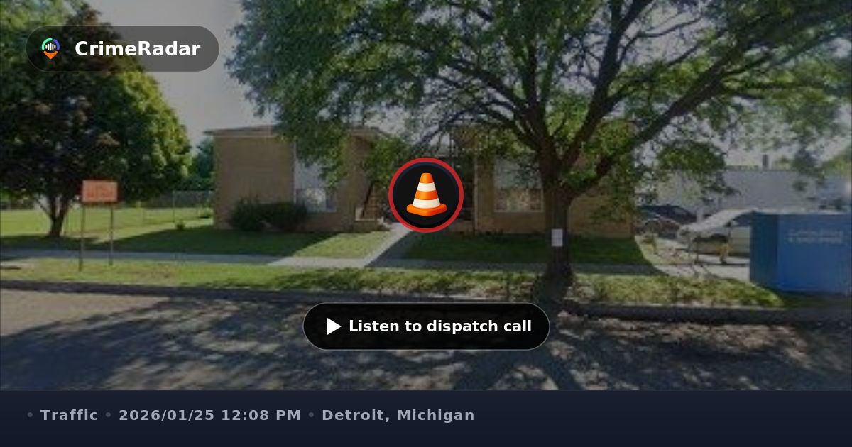 Traffic accident blocks road on Schaefer Hwy, Detroit MI | CrimeRadar