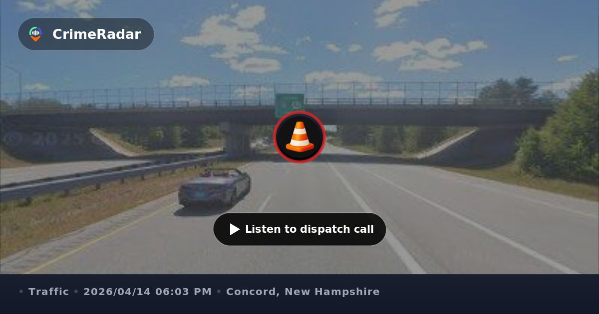 Rollover crash on I-93 southbound near exit 14, Concord NH | CrimeRadar