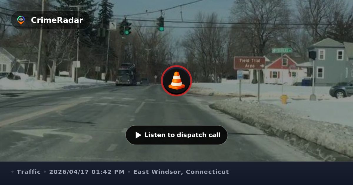 Traffic stop on Route 5 near Booth Road, East Windsor CT | CrimeRadar
