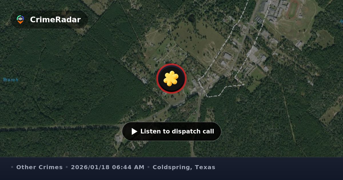 Deputy checks on dogs near Butch Arthur Rd, Coldspring TX | CrimeRadar