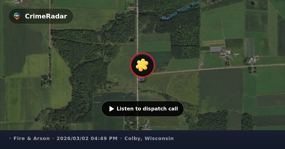 Multiple crews respond to Colby structure fire, Colby WI | CrimeRadar
