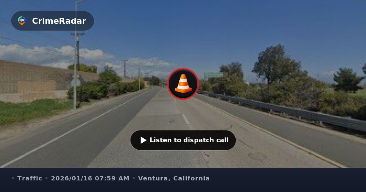Possible traffic collision near Highway 126, Ventura CA | CrimeRadar